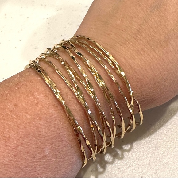 Express | Jewelry | Nwt Express Cuff Bracelet Gold Tone Crisscross ...